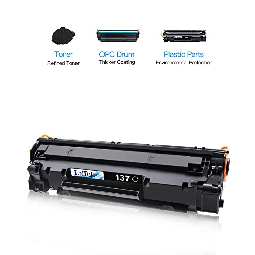 LxTek Compatible Toner Cartridge Replacement for Canon 137 Toner cartridg CRG137 CRG 137 9435B001AA to use with ImageClass d570 mf236n mf232w mf216n mf244dw mf242dw mf232w,4 Black