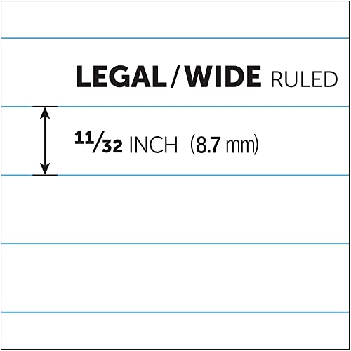 Office Depot Professional Legal Pad, 8 1/2in. x 14in., White, Legal Ruled, 50 Sheets, 4 Pads/Pack, 99490