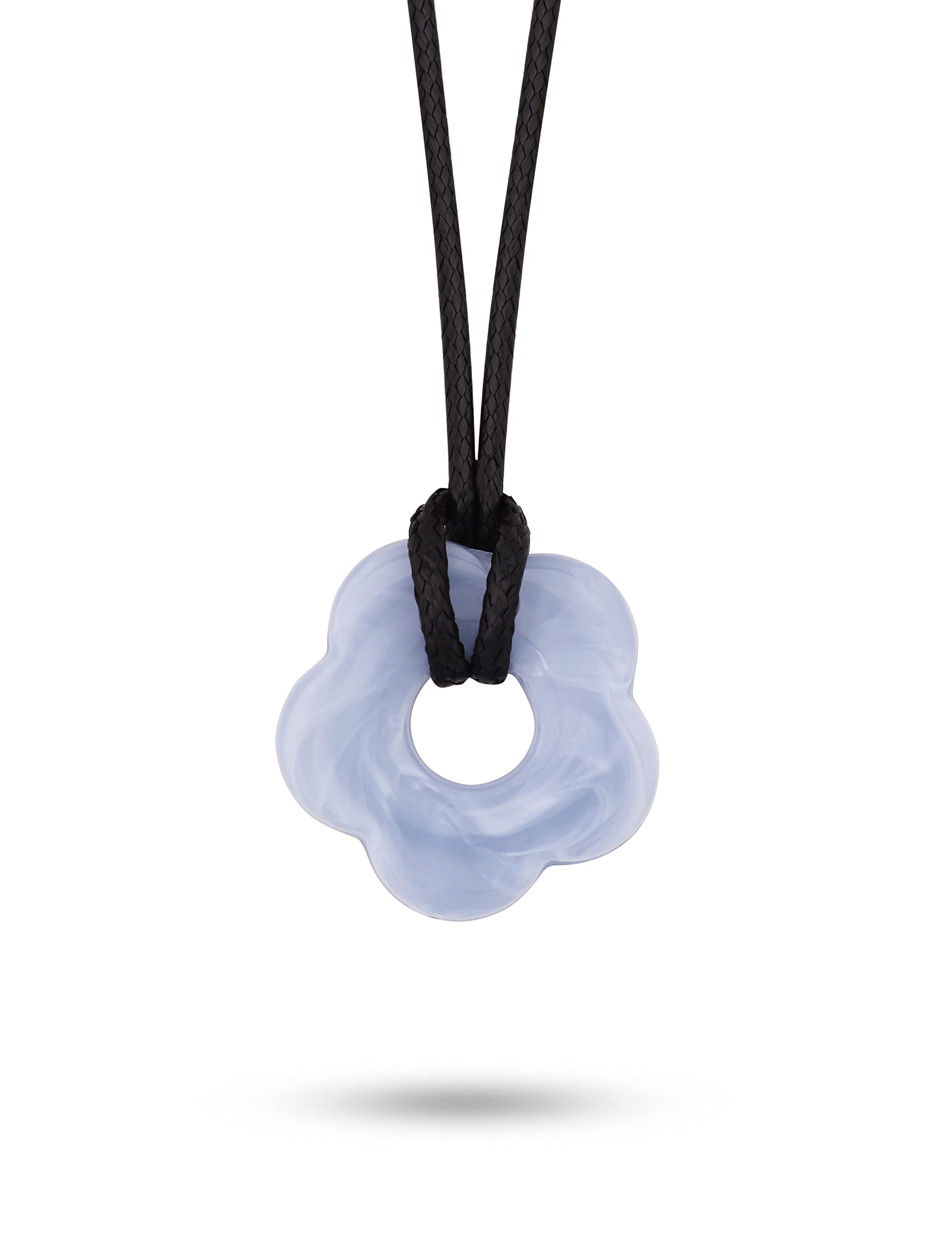 OJERRY Preppy Kawaii Cool Baby Blue Flower Cord Necklace Cute Coolest Accessories Waterproof Summer Esentials Friendship Necklaces Gift for Women Trendy Stuff