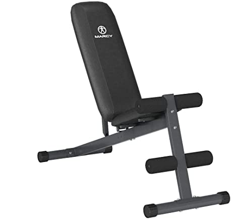 Marcy Exercise Utility Bench for Upright, Incline, Decline, and Flat Exercise SB-261W , Black, 42.00 x 19.00 x 51.00 inches