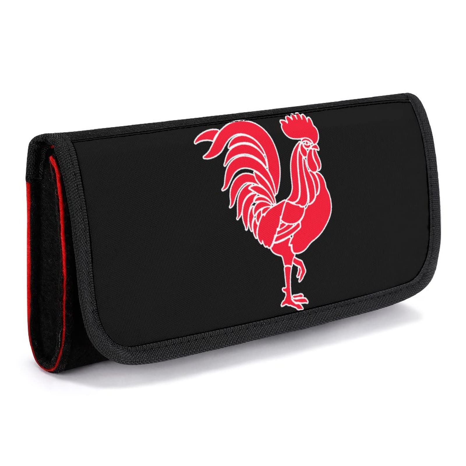 Red Cock Rooster Carrying Case for Switch Console Storage Bag Holder Game Accessories with Card Slot