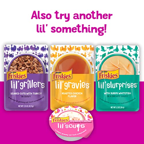 Purina Friskies Pureed Cat Food Topper, Lil’ Shakes With Enticing Chicken - (16) 1.55 oz. Pouches