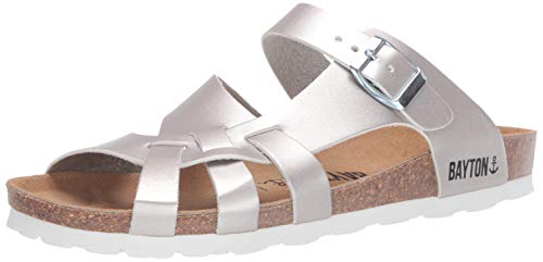 BAYTON womens Licha Sandal, Silver, 10