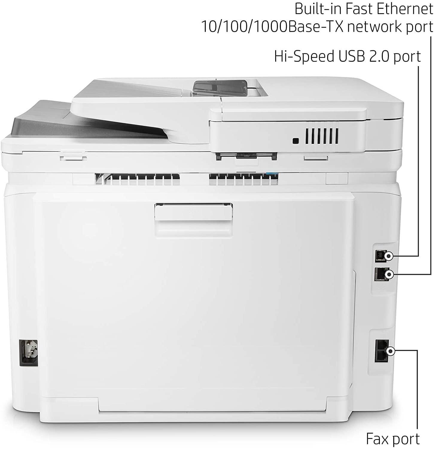 HP Color Laserjet Pro M283fdwB Wireless All-in-One Laser Printer, Print Scan Copy, Remote Mobile Print, Auto 2-Sided Printing, 22 ppm, 250-Sheet, Works with Alexa, Bundle with JAWFOAL Printer Cable