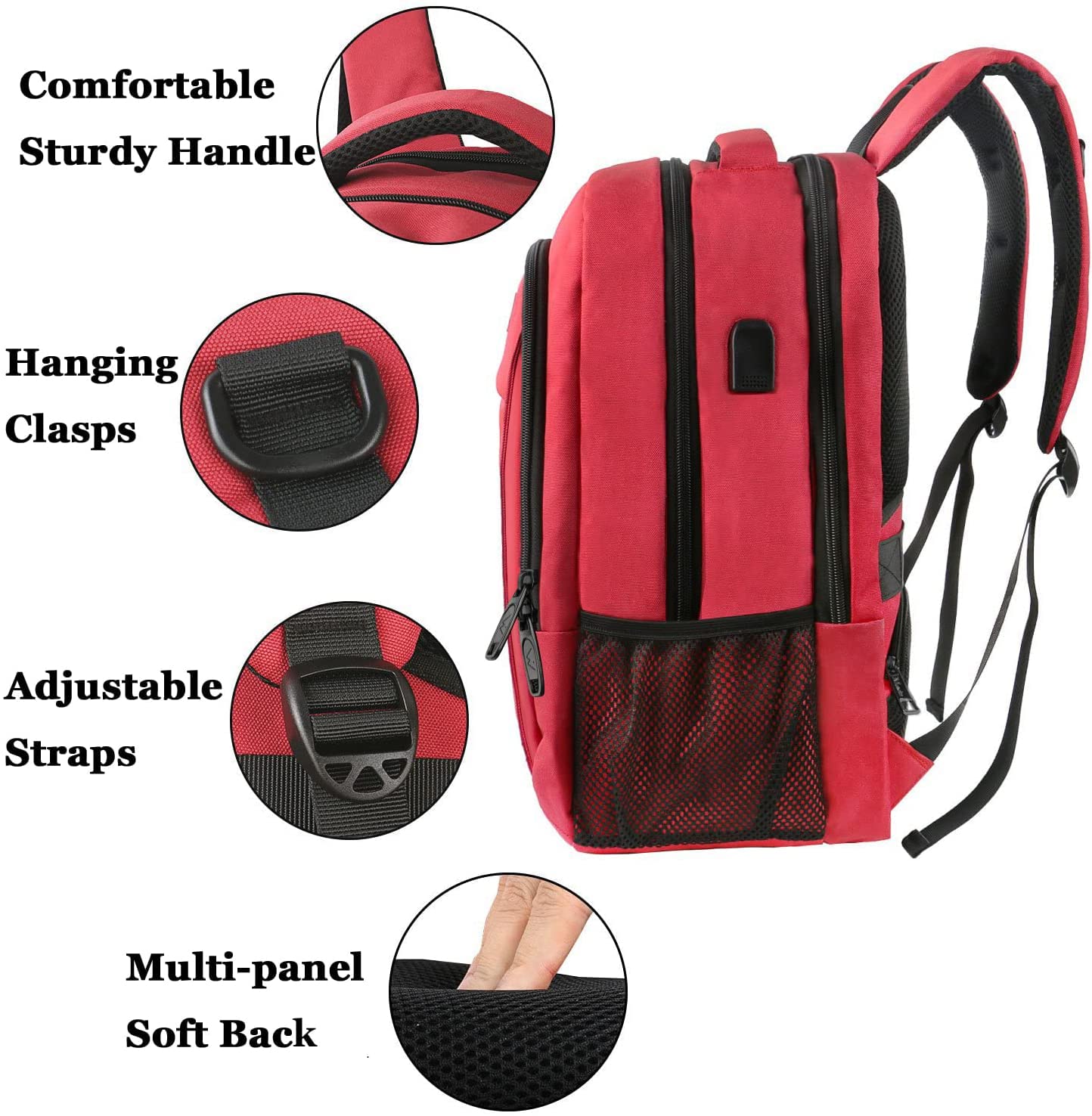 MATEIN Laptop Backpack for Womens, School Backpack with USB Port for Student Supplies and College Accessories, Water Resistant Travel Daypack Cute Book Bag for Teens and Ladies Fit 15.6 In Computer