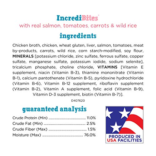 Purina Beneful Small Breed Wet Dog Food With Gravy, IncrediBites with Real Salmon - 3 oz. Cans 3 Count (Pack of 8)