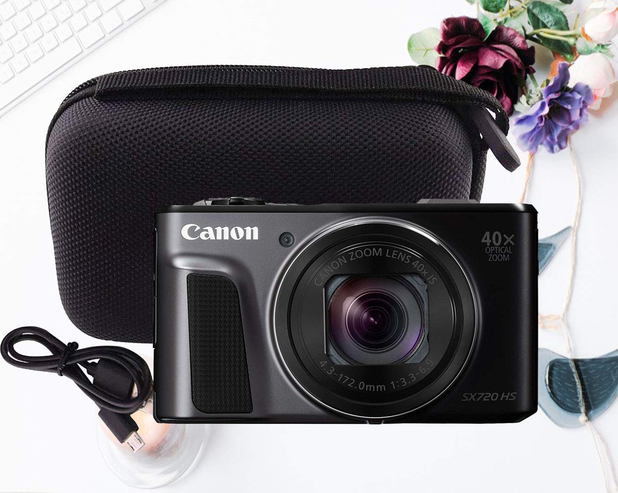 WERJIA Hard EVA Travel Case for Canon PowerShot SX720 SX620 SX730 SX740 G7X G7X Mark III G7X Mark II Digital Camera (black)