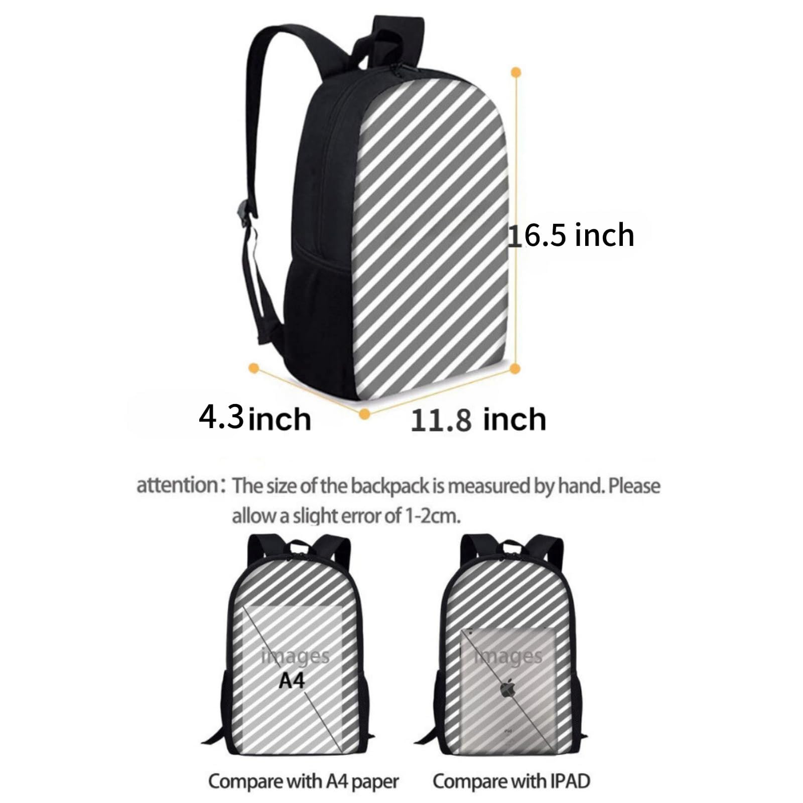 Cute Backpack for Women Men, Kawaii Y2K Design Trendy Colorful Harajuku Hiking Travel Backpack Aesthetic Backpack (Purple)