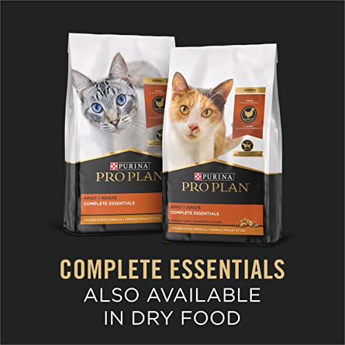 Purina Pro Plan Complete Essentials High Protein Cat Food Gravy, Wet Cat Food Chicken Entree - (24) 5.5 oz. Cans