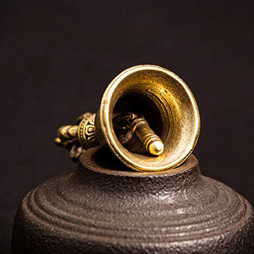 ARTIBETTER Copper Hand Bell Call Bell Vintage Wedding Bell Reception Dinner Shop Hotel Service Bell