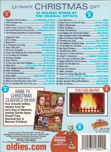 Ultimate Christmas Gift, Volume 3. 5-disc set incl. 1 DVD containing rare TV Christmas Classics: Charles Boyer in "The Gift", Maureen O'Sullivan in "The Blessed Midnight", Ramond Burr in "A Star Shall Rise", and Vincent Price narrates "A Christmas Carol",