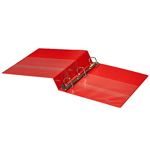 Office Depot® Brand Heavy-Duty D-Ring View Binder, 1 1/2" Rings, 54% Recycled, Red