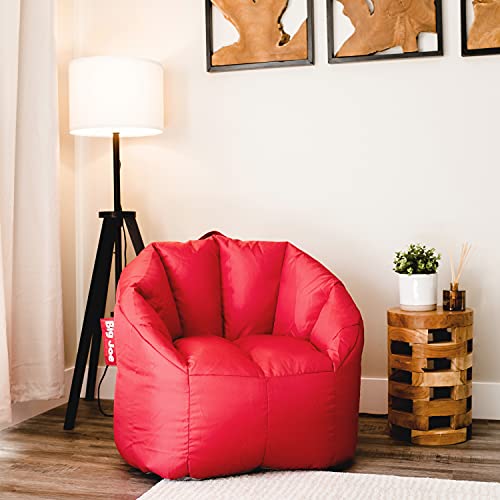 Big Joe Milano Bean Bag Chair, Navy Smartmax, 2.5ft & Milano Bean Bag Chair, Red Smartmax, 2.5ft