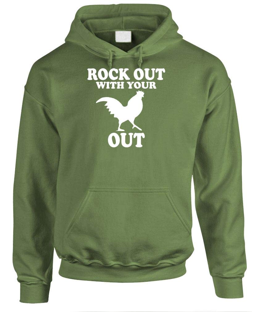 The Goozler V2 ROCK OUT WITH YOUR COCK OUT - Pullover Hoodie, Military Green, 3XL