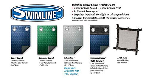 Swimline 18' Round Above Ground Swimming Pool Winter Cover Heavy Duty (6 Pack)
