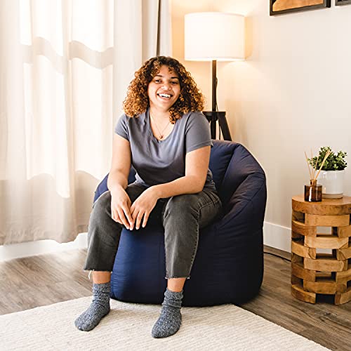 Big Joe Milano Bean Bag Chair, Navy Smartmax, 2.5ft & Milano Bean Bag Chair, Red Smartmax, 2.5ft