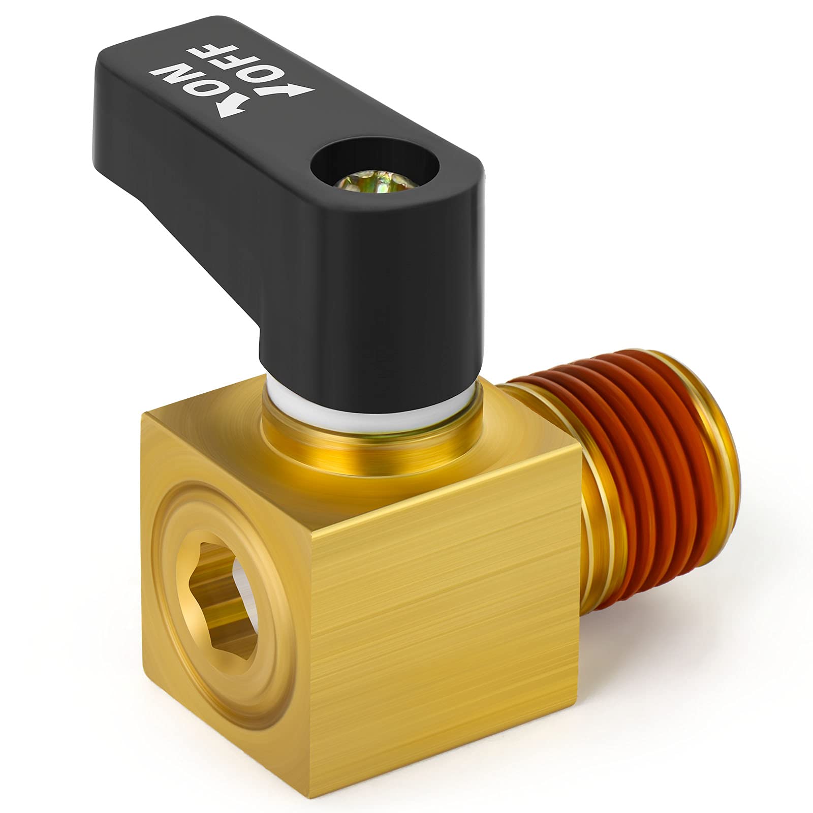 TAISHER 5PCS Brass Drain Cock Ball Valve Air Compressor Accessories 1/4" NPT Male