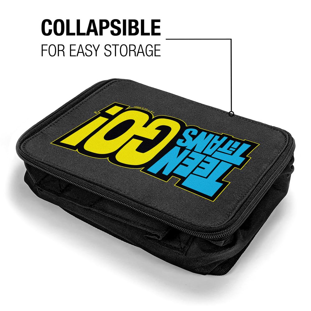 LOGOVISION Teen Titans Go Logo Insulated Soft Sided Lunch Box - Reusable Lunch Bag For School Office Work, BPA Free