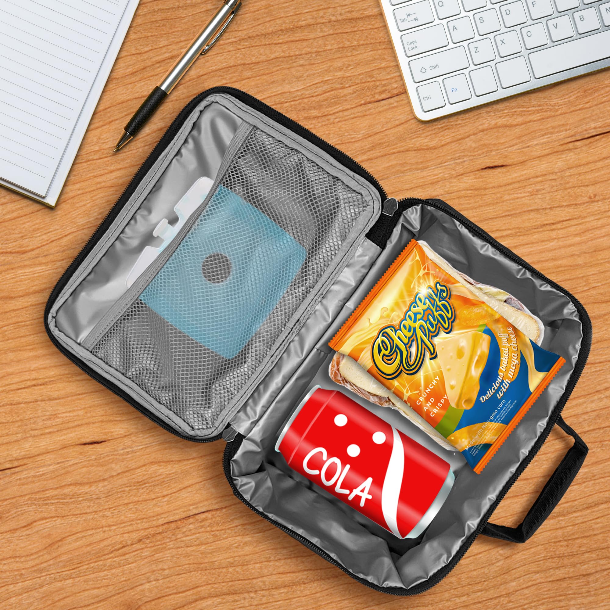 LOGOVISION Teen Titans Go Logo Insulated Soft Sided Lunch Box - Reusable Lunch Bag For School Office Work, BPA Free