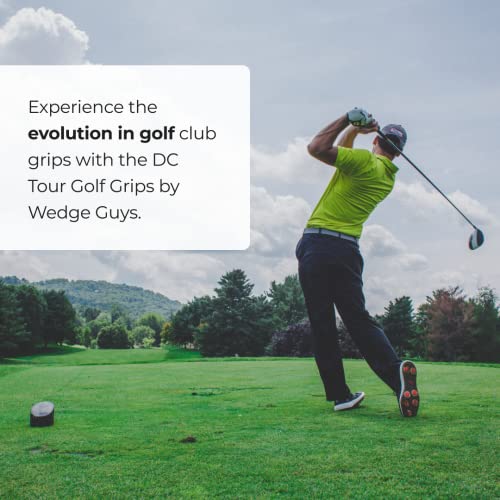 Wedge Guys DC Tour Golf Grips – 4 Grip Zones for Supreme Comfort & Control - All-Weather Performance Golf Club Grips Replacement for Regripping Wedges Drivers Irons Woods Hybrids, Midsize or Standard