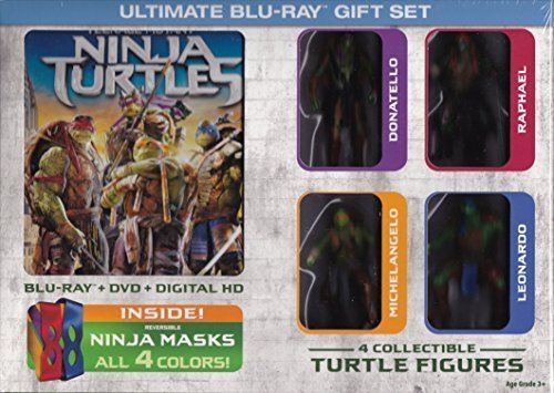 Teenage Mutant Ninja Turtles Blu Ray + DVD + Digital HD Ultimate Gift set with 4 Collectible Figures by N/A