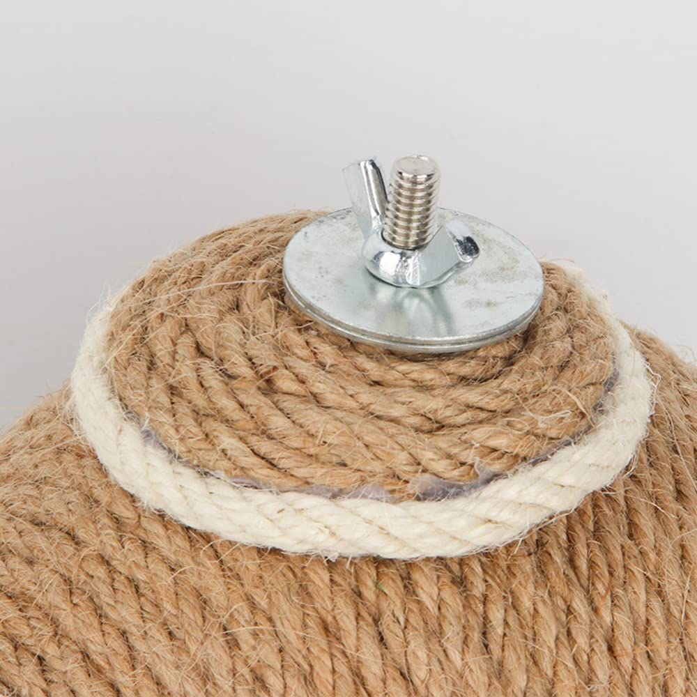 WCDJOMOP Sugar Glider House Natural Coconut Shell Hemp Rope Hut Hide Out Nest for Sugar Glider Hamster Squirrel Bird Parakeet,Cage Habitats Decor, Bird Cage Toy (Screw Fixed)