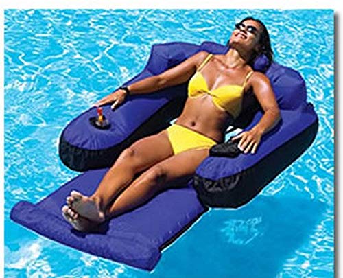 Swimline Swimming Pool Fabric Inflatable Ultimate Floating Loungers (4 Pack)