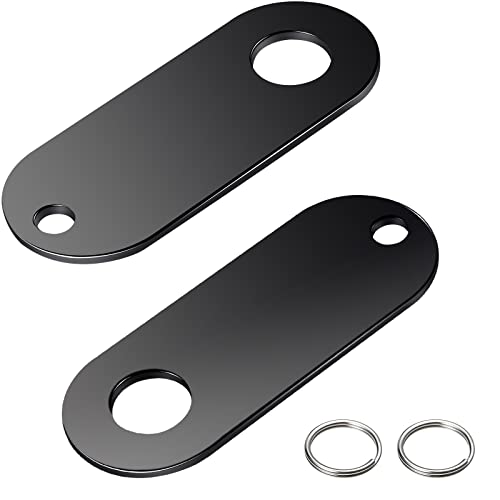 2 Pieces Motorcycle Bell Hangers Motorcycle Luck Riding Bell Hangers and 2 Pieces Split Rings, Fits for Any Bells, Compatible with (Black)