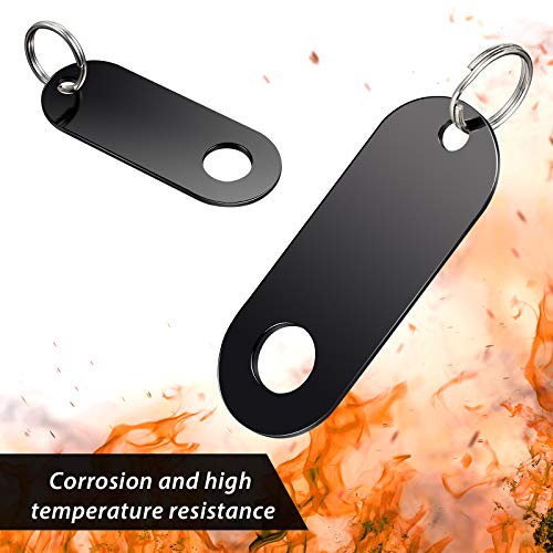 2 Pieces Motorcycle Bell Hangers Motorcycle Luck Riding Bell Hangers and 2 Pieces Split Rings, Fits for Any Bells, Compatible with (Black)
