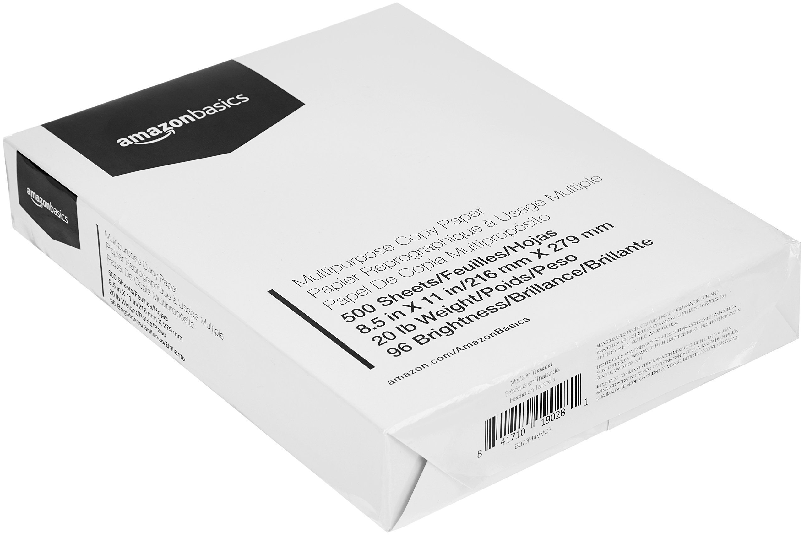 Amazon Basics Multipurpose Copy Printer Paper - 96 Bright White, 8.5 x 11 Inches, 1 Ream (500 Sheets)