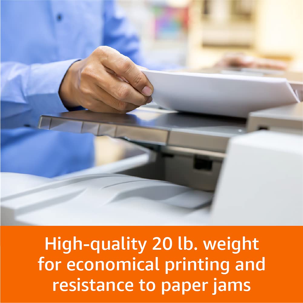 Amazon Basics Multipurpose Copy Printer Paper - 96 Bright White, 8.5 x 11 Inches, 1 Ream (500 Sheets)