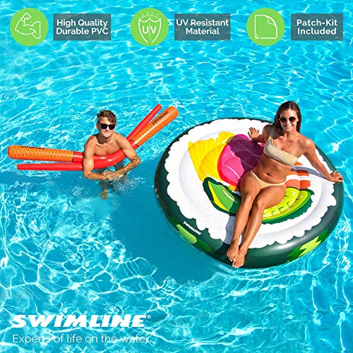 Swimline Futomaki Sushi Floating Island With Doodle Chopsticks Set 60"