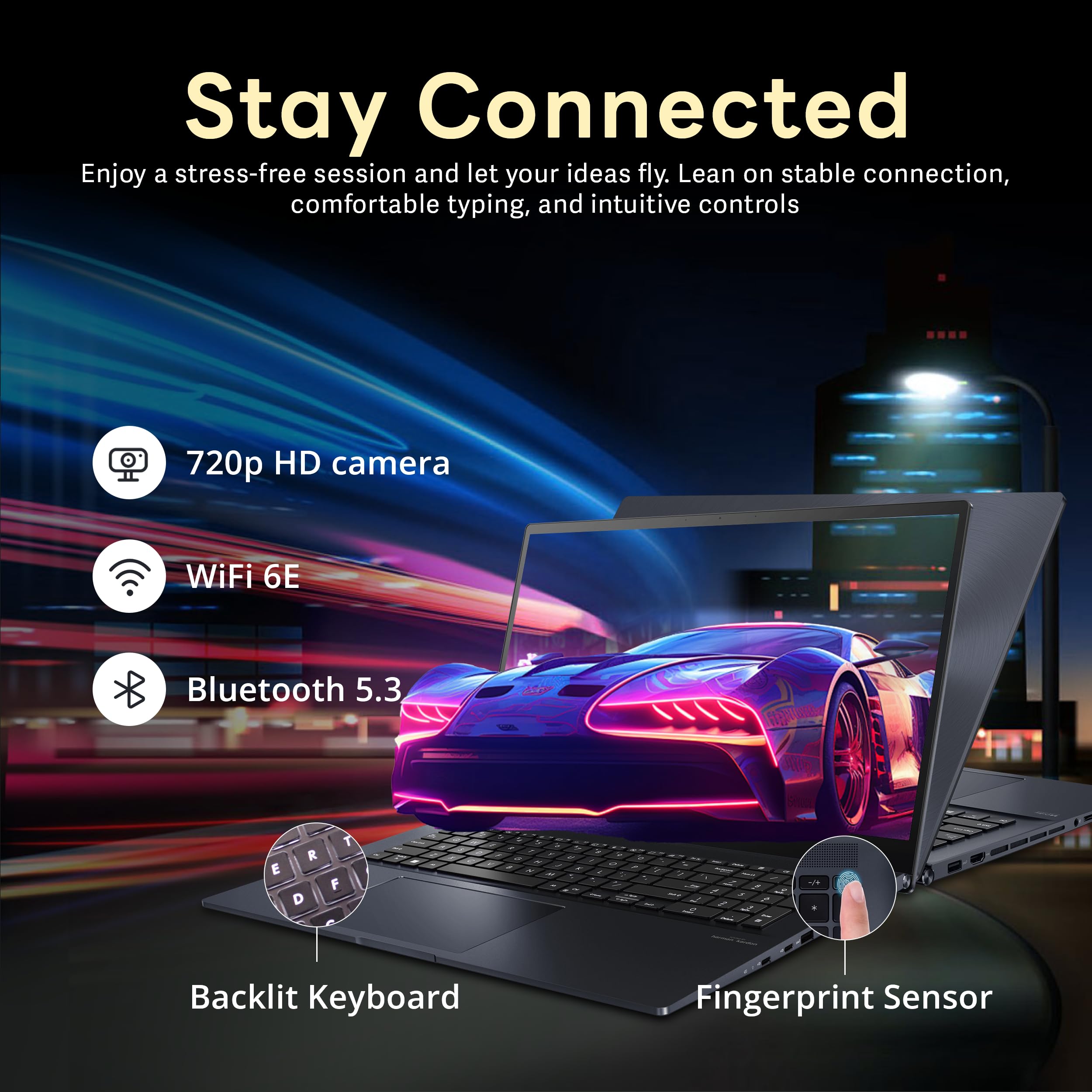 ASUS Zenbook Pro 17 Laptop, 17.3" Pantone Validated Display, AMD Ryzen 7 6800H, 8GB LPDDR5, 2TB PCIe SSD, Backlit Keyboard, WiFi 6E, Fingerprint, Win11 Pro, Tech Black, 32GB Hotface USB Card