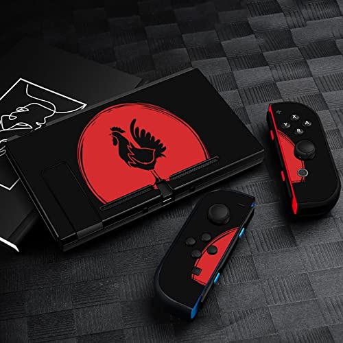Cock Rooster Sunset Stickers Full Wrap Decal Skin Faceplate Protective Stickers Compatible for Nintendo Switch for Switch