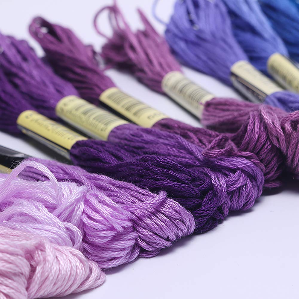Premium Rainbow Color Embroidery Floss 140 Skeins Per Pack with Cotton for Cross Stitch Threads, Bracelet Yarn, Craft Floss, Aroic Embroidery Floss Set