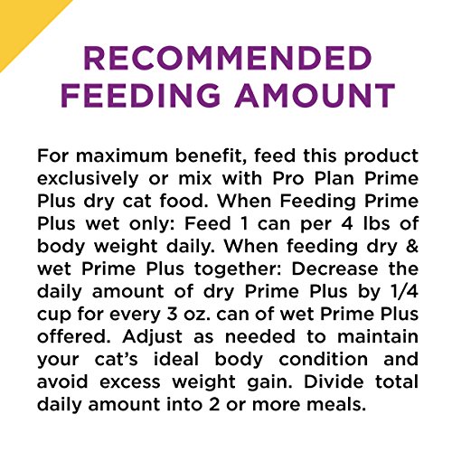 Purina Pro Plan Grain Free Senior Wet Cat Food Pate, SENIOR Prime Plus Cod & Shrimp Entree - (24) 3 oz. Pull-Top Cans