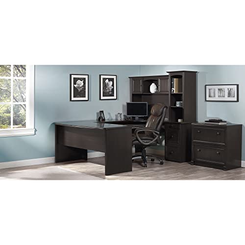 RealspaceĀ® Broadstreet 65"W U-Shaped Executive Desk, Walnut