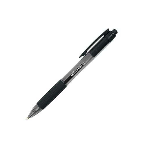 Office Depot® Retractable Ballpoint Pens With Grips, Medium Point, 1.0 mm, Black/Blue/Red Barrels, Black/Blue/Red Inks, Pack Of 50