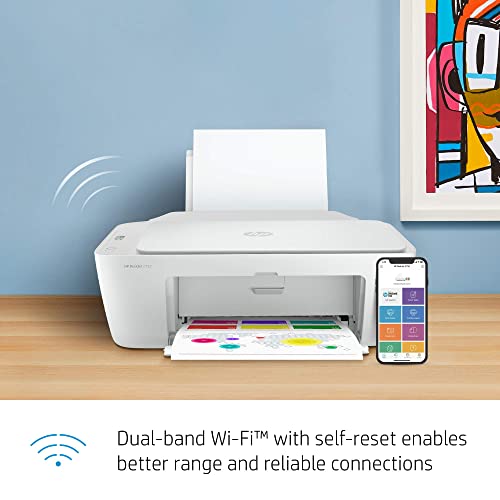 HP DeskJet 2752 Wireless All-in-One Color Inkjet Printer, Scan and Copy with Mobile Printing, 8RK11A (Renewed)