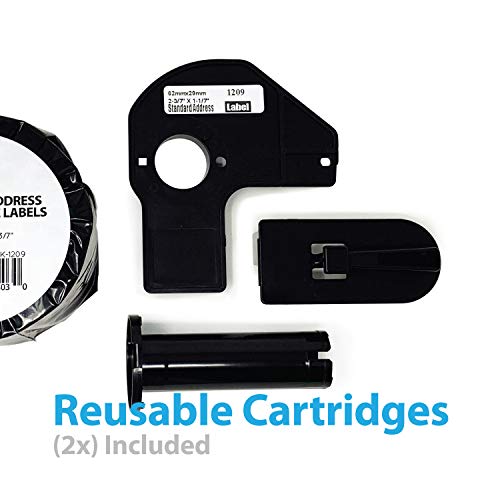 Buhbo Compatible Refill Replacement Label for Brother DK-1209 2-3/7" x 1-1/7" Small Address and Barcode (8 Pack / 800 Labels Per Roll)