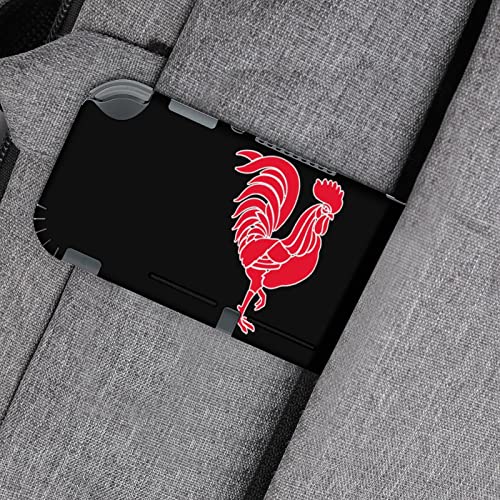 Red Rooster Cock Stickers Full Wrap Decal Skin Faceplate Protective Stickers Compatible for Nintendo Switch for Switch Lite