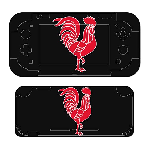 Red Rooster Cock Stickers Full Wrap Decal Skin Faceplate Protective Stickers Compatible for Nintendo Switch for Switch Lite