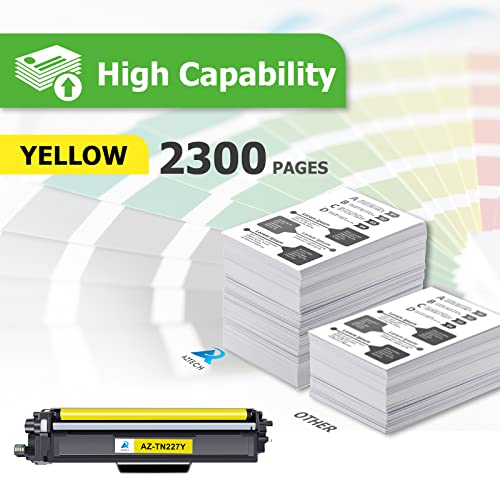Aztech Compatible TN227 TN227Y Toner: Cartridge Replacement for Brother TN227 TN227Y TN-227Y TN223Y MFC-L3750CDW MFC-L3770CDW HL-L3290CDW HL-L3270CDW HL-L3230CDW HL-L3210CW Printer (Yellow, 1-Pack)