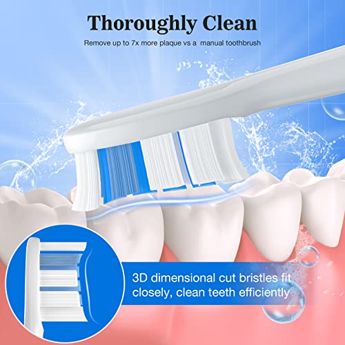 Replacement Toothbrush Heads Compatible with Philips Sonicare, Soft Electric Toothbrush Head Compatible with C1 C2 C3 G2 W2 G3 W3 A3, 4100 5100 6100 SoftCare HealthyWhite, 10 Pack