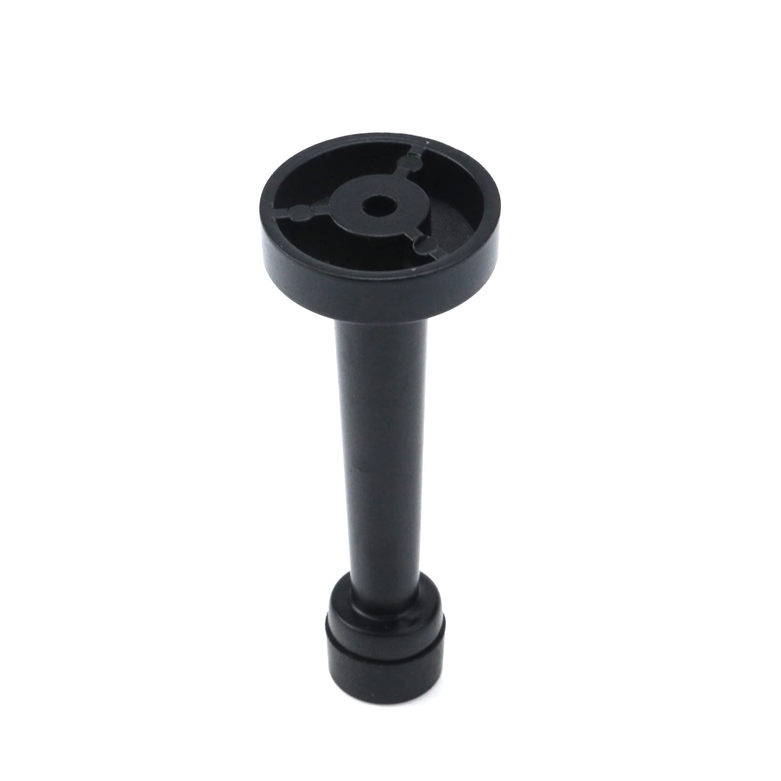 Pufguy Zinc Alloy Mute Door Stop 4" Height Door Stopper Heavy Duty Door Stopper with Rubber Bumper Wall and Door Protector-2pcs(Black)