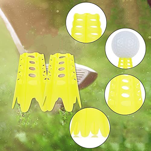 Golf Mat Tees, Golf Simulator Tees, Practice Golf Tees Perfect for Winter Turf and Driving Range, Home Golf Tees for Golf Training, Pack of 10 Tall + 5 Small
