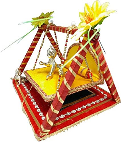 Handmade Premium Quality Ladu Gopal Ji Jhula, Janmashtami Jhula, (0 to 5 Size)