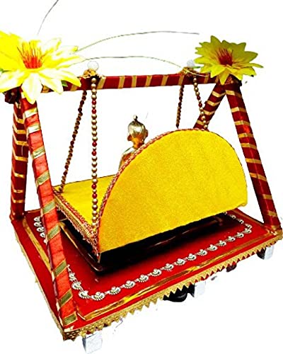 Handmade Premium Quality Ladu Gopal Ji Jhula, Janmashtami Jhula, (0 to 5 Size)