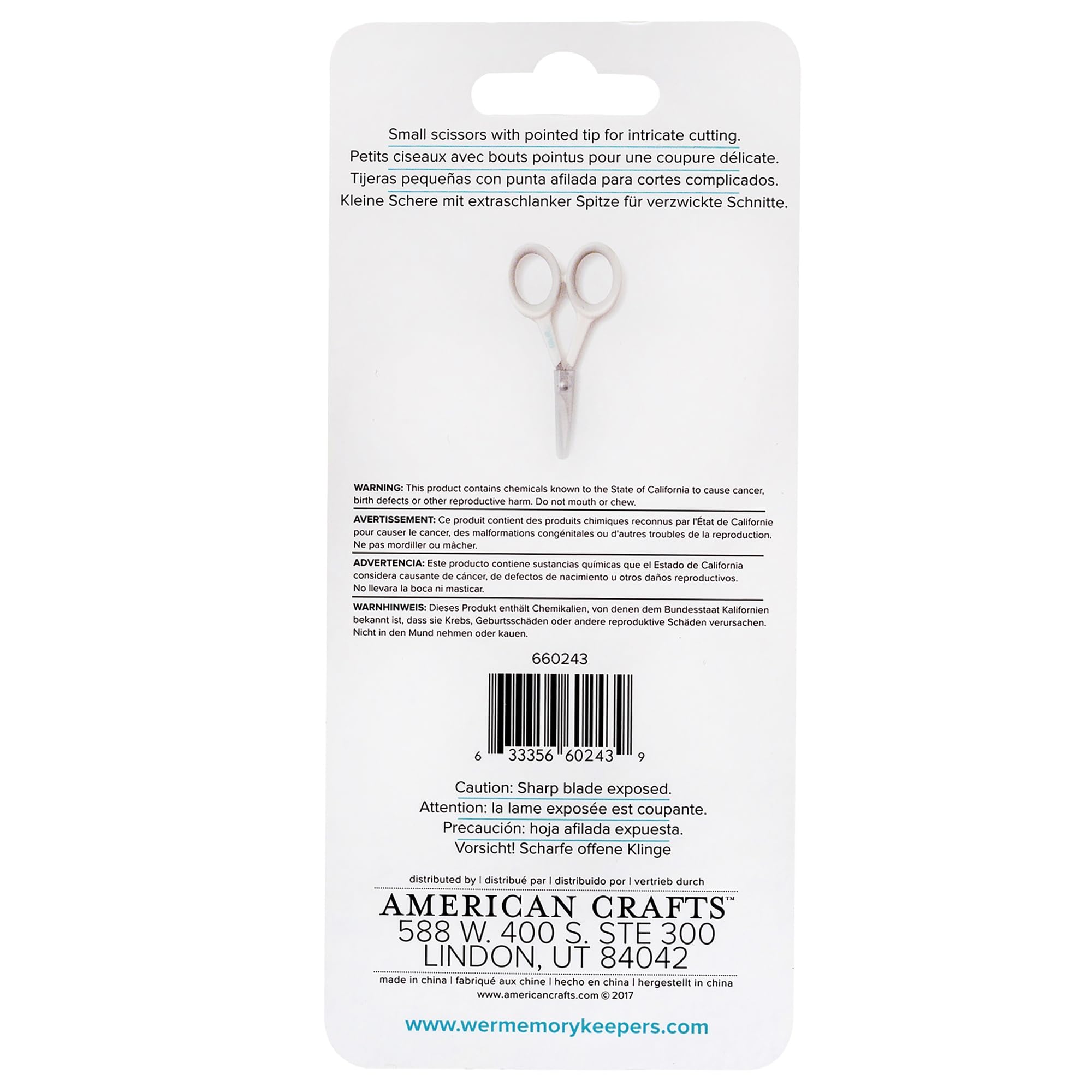 We R Memory Keepers 0633356602439 Basic Tools-Detail Scissors, Multicolor