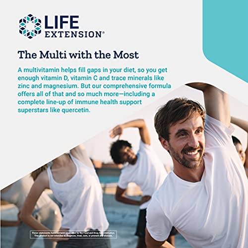 Life Extension Two-Per-Day Multivitamin - A Healthy Dose of Vitamins & Minerals โ Gluten-Free โ Non-GMO โ 60 Capsules